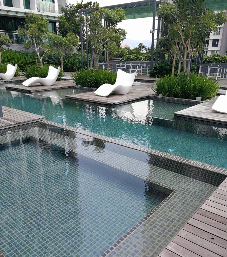 Infinity Pool Using Lampang Tile | | Terracotta Tile & GNG Tile Malaysia