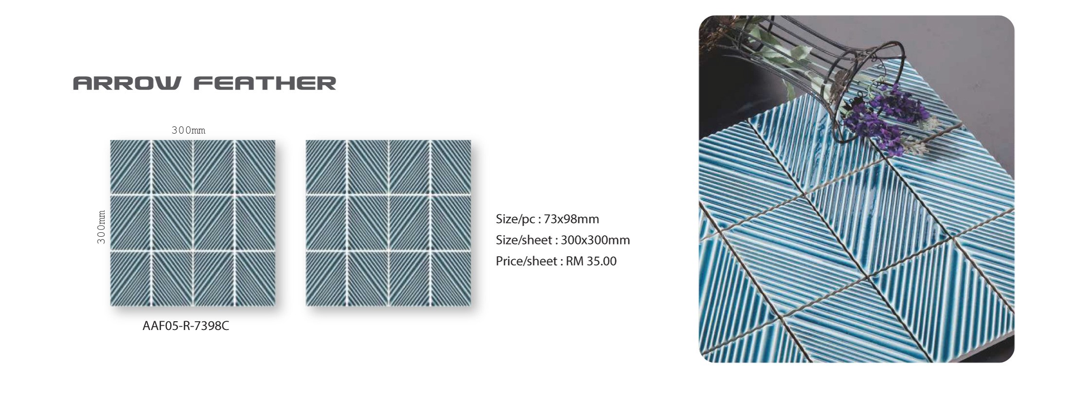 Arrow Feather | | Terracotta Tile & GNG Tile Malaysia
